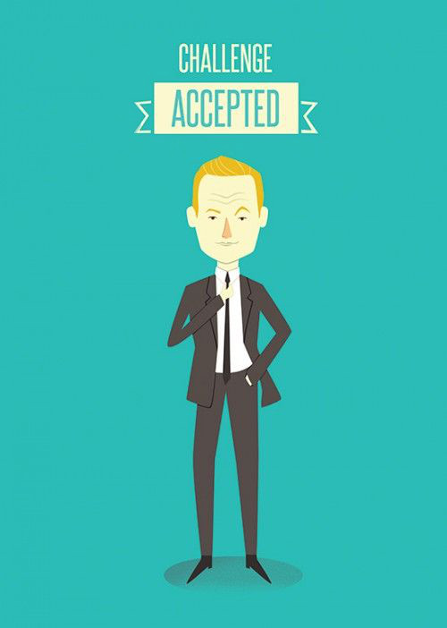 Challenge Accepted Barney Meme